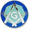Amazon.com: Square & Compass Forks & Knives Masonic Lapel Pin - [Blue ...