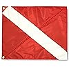 Anley Diver Down Warning Flag with Removable Stiffening Pole 20 x 24 ...