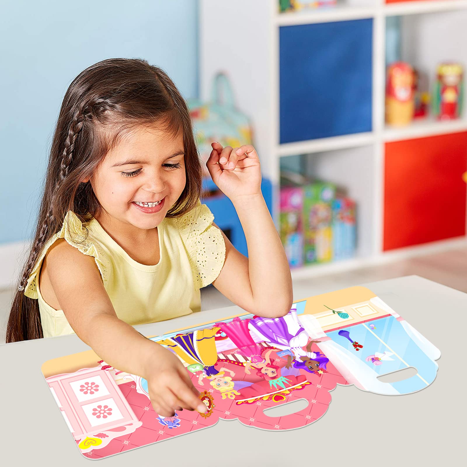 Sticker Books For Kids 2-4, Reusable Sticker Book Mermaid And Princess ...