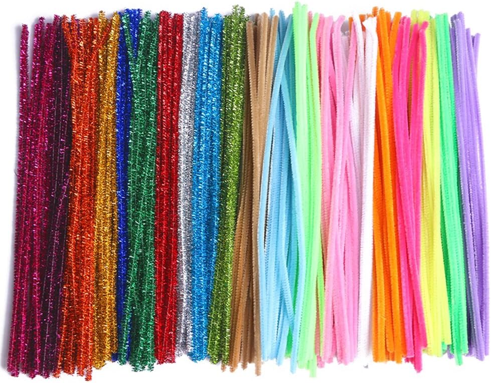 NouveLife Lot de 300 Fils Chenille Cure-Pipes Tiges de Chenille 6 mm x ...