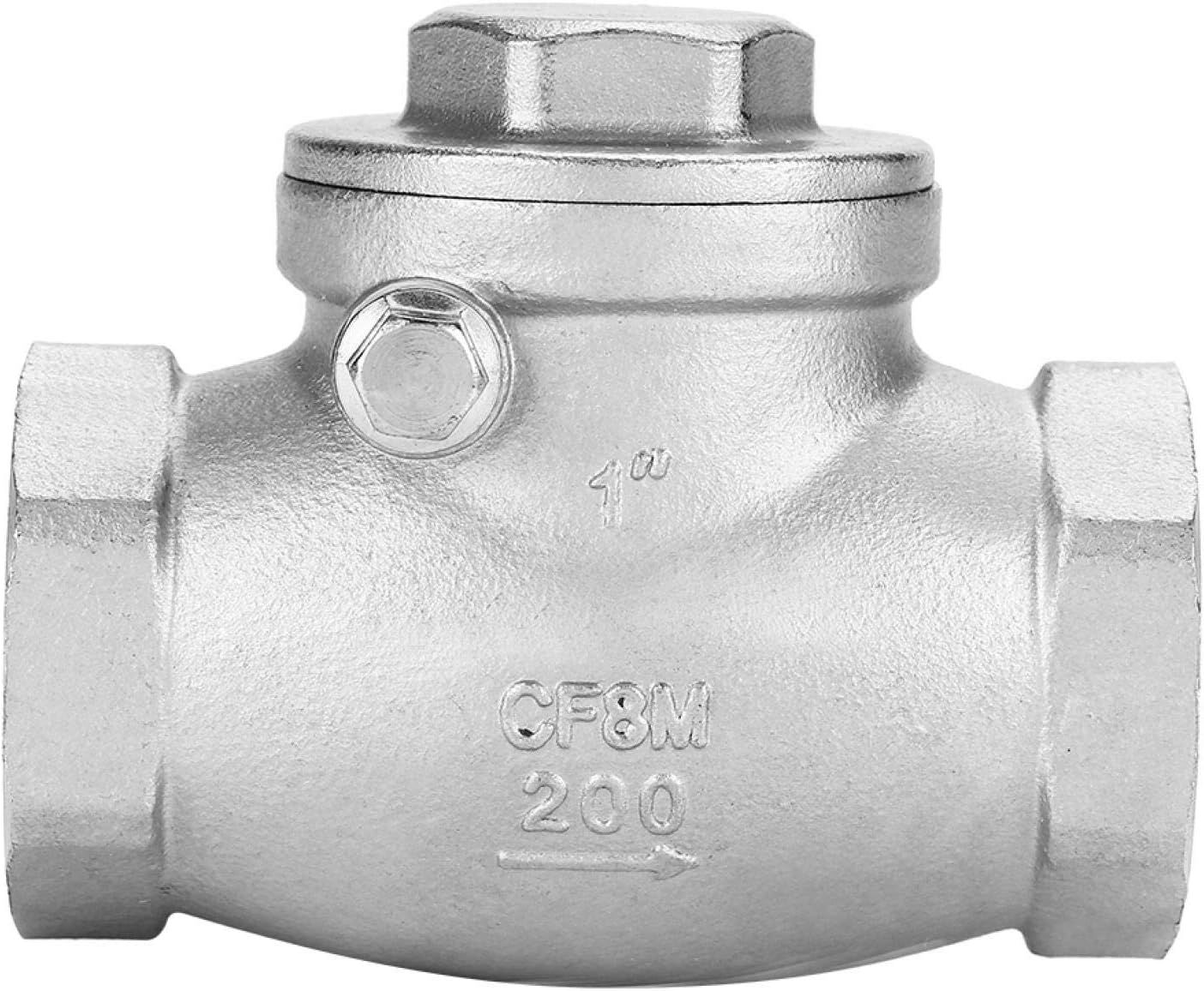 1 DN25 Stainless Steel One Way Swing Check Valve Female Thread WOG ...