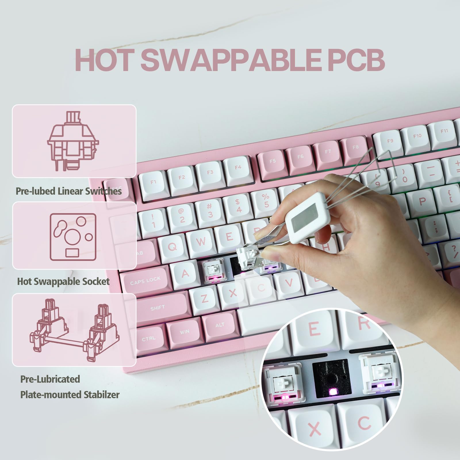 Mua EPOMAKER x Feker Galaxy80 Gaming Keyboard, Aluminum Alloy Wired ...