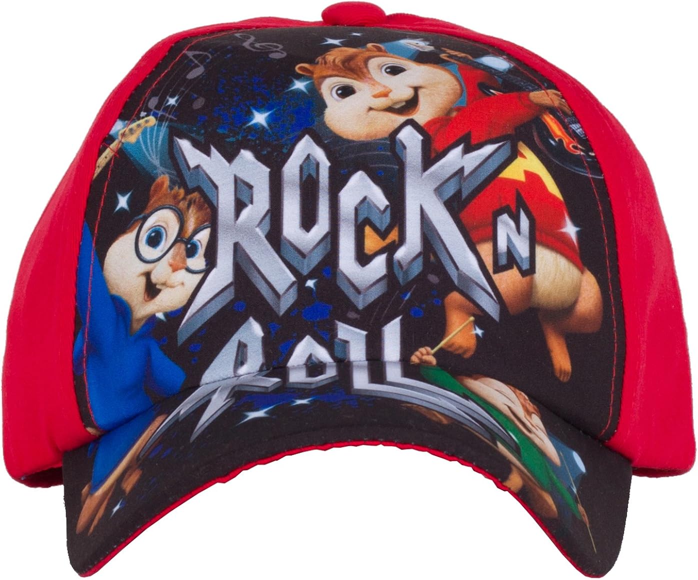 Alvin and The Chipmunks Rock n Roll Baseball Cap for Boys, Red: Amazon ...
