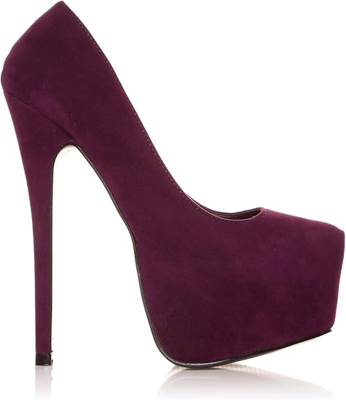 Scarpe con Tacco a Stiletto Molto Alto e Plateaux Decollete, Finto ...