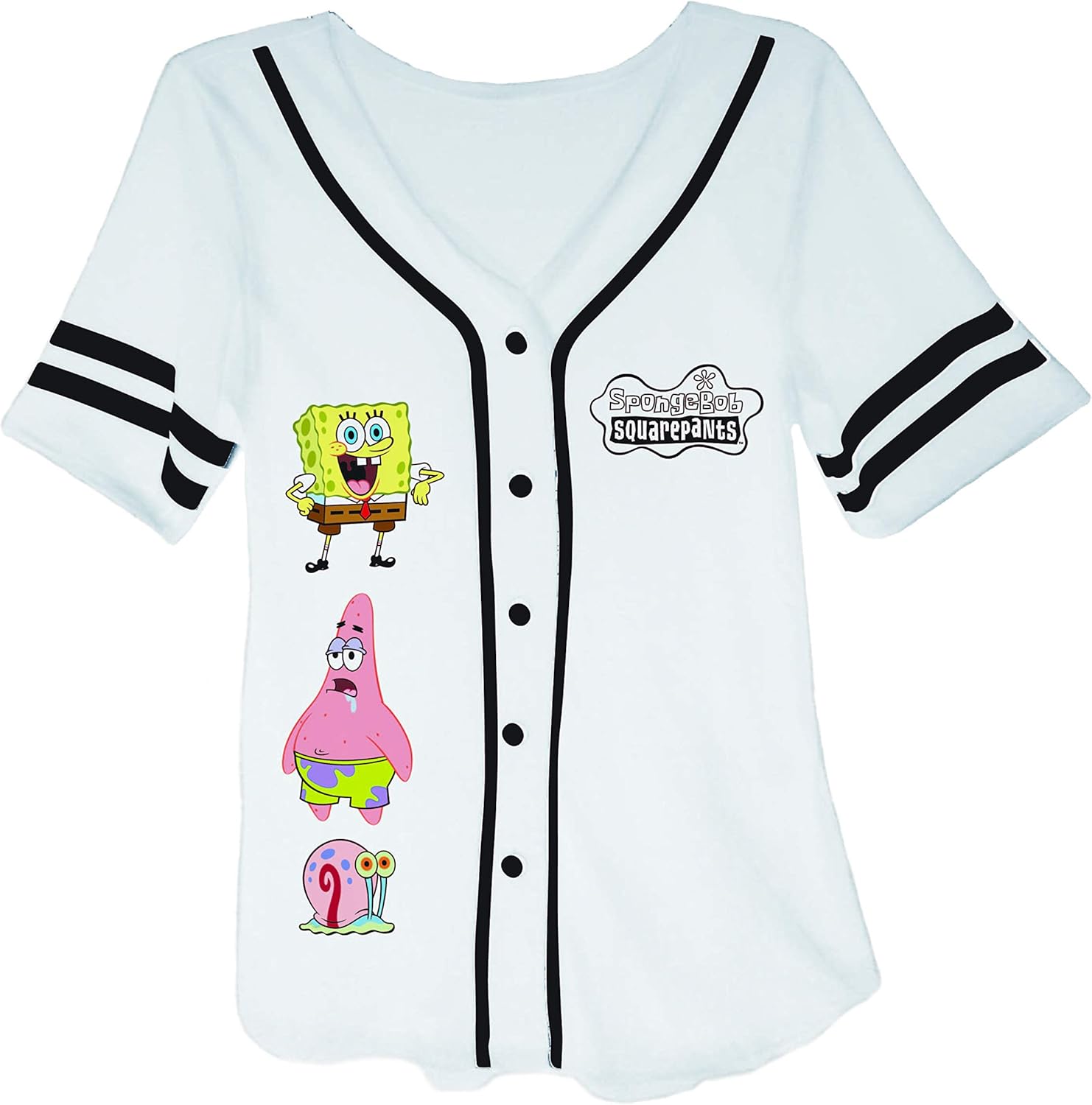 Amazon.com: SpongeBob SquarePants Ladies Fashion Shirt Short Sleeve Tee ...