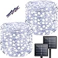 Solar String Lights Outdoor, Upgraded 2-Pack 80FT 200 LED Solar Twinkle ...