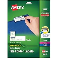 Amazon.com : Avery Extra Large File Folder Labels, Removable Adhesive ...