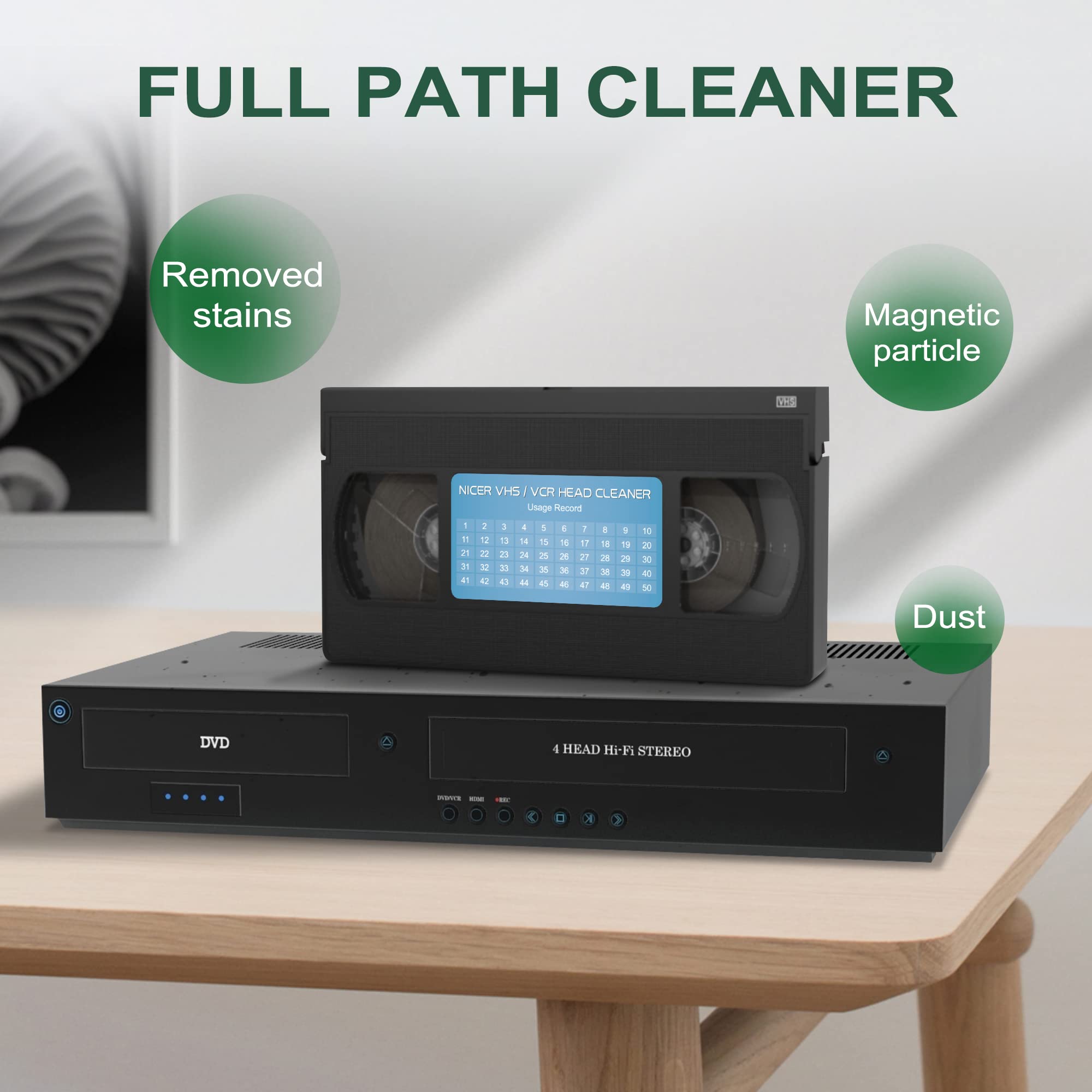 Mua VCR Head Cleaner for VCR VHS Players, VHS Video Head Cleaner Tape ...