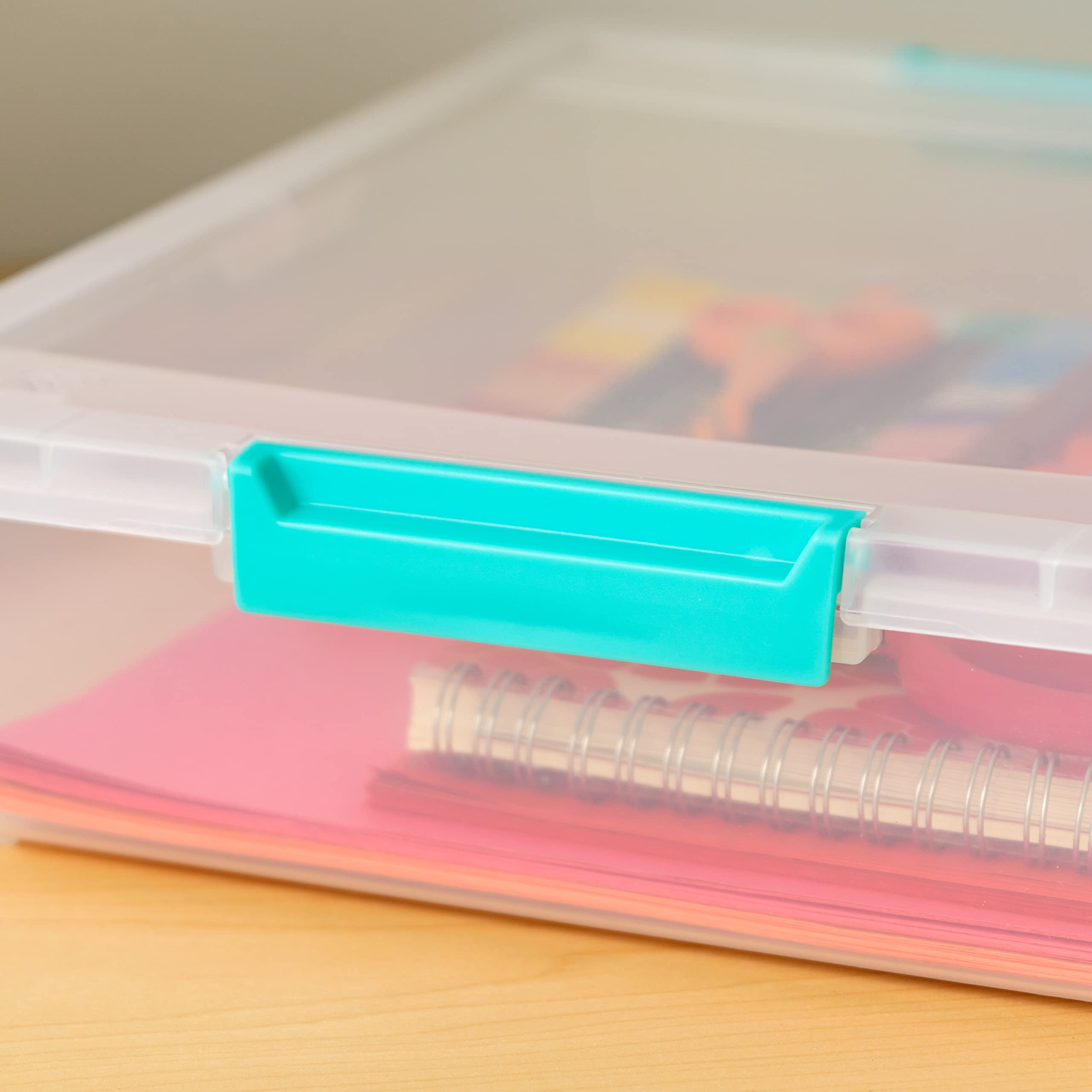 Mua IRIS USA 6 Qt. Plastic Storage Bins Containers with Lids, 4 Pack ...