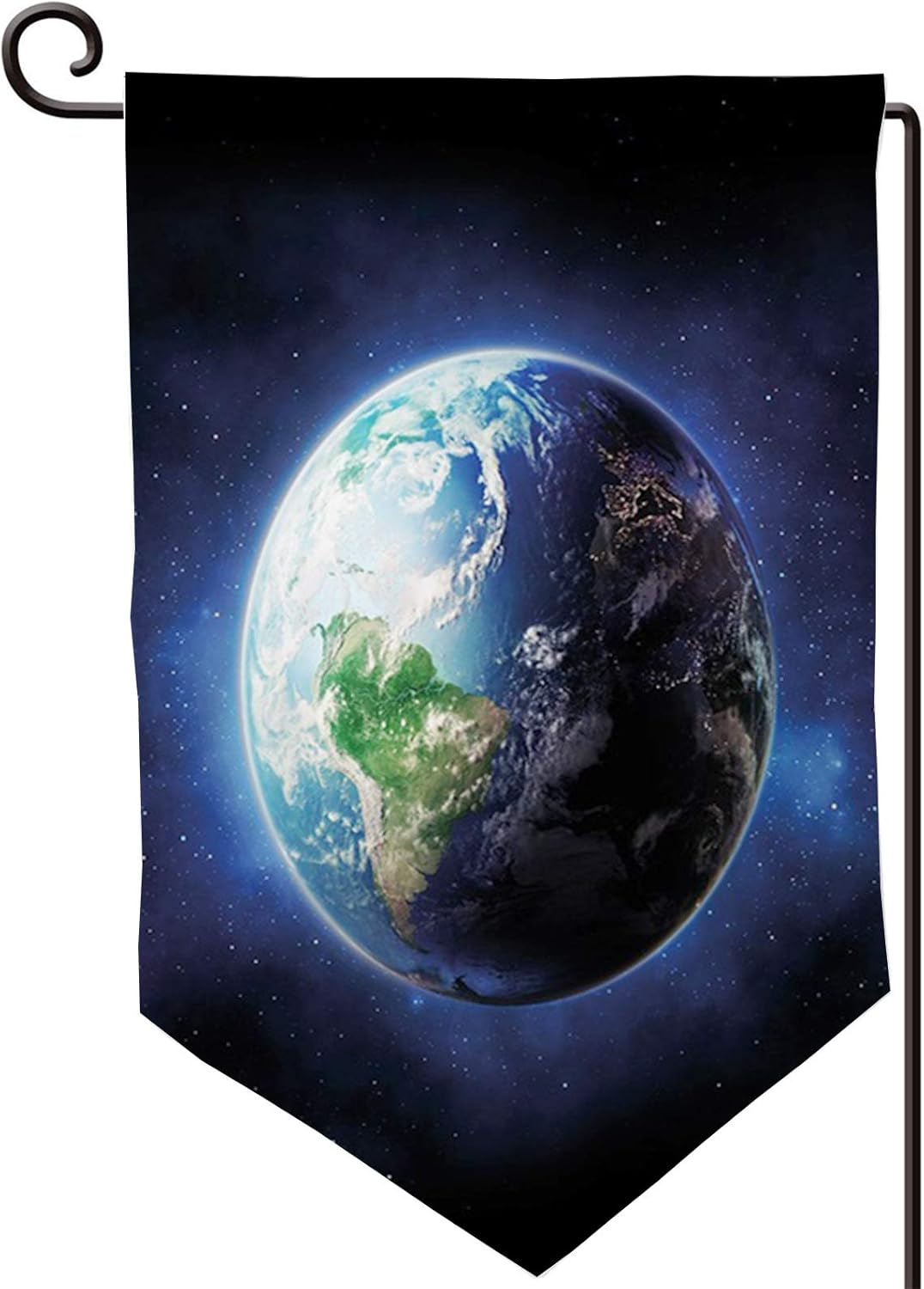 Starry Outer Space View with Planet Earth Calm Silent Universe Galaxy ...