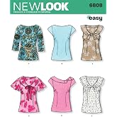 Amazon.com: New Look Sewing Pattern 6483 Misses Tops, Size A (6-8-10-12 ...
