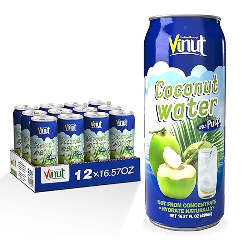 Vinut Original Coconut Water Drink With Pulp (16.57 fl oz, Pack of 12 ...