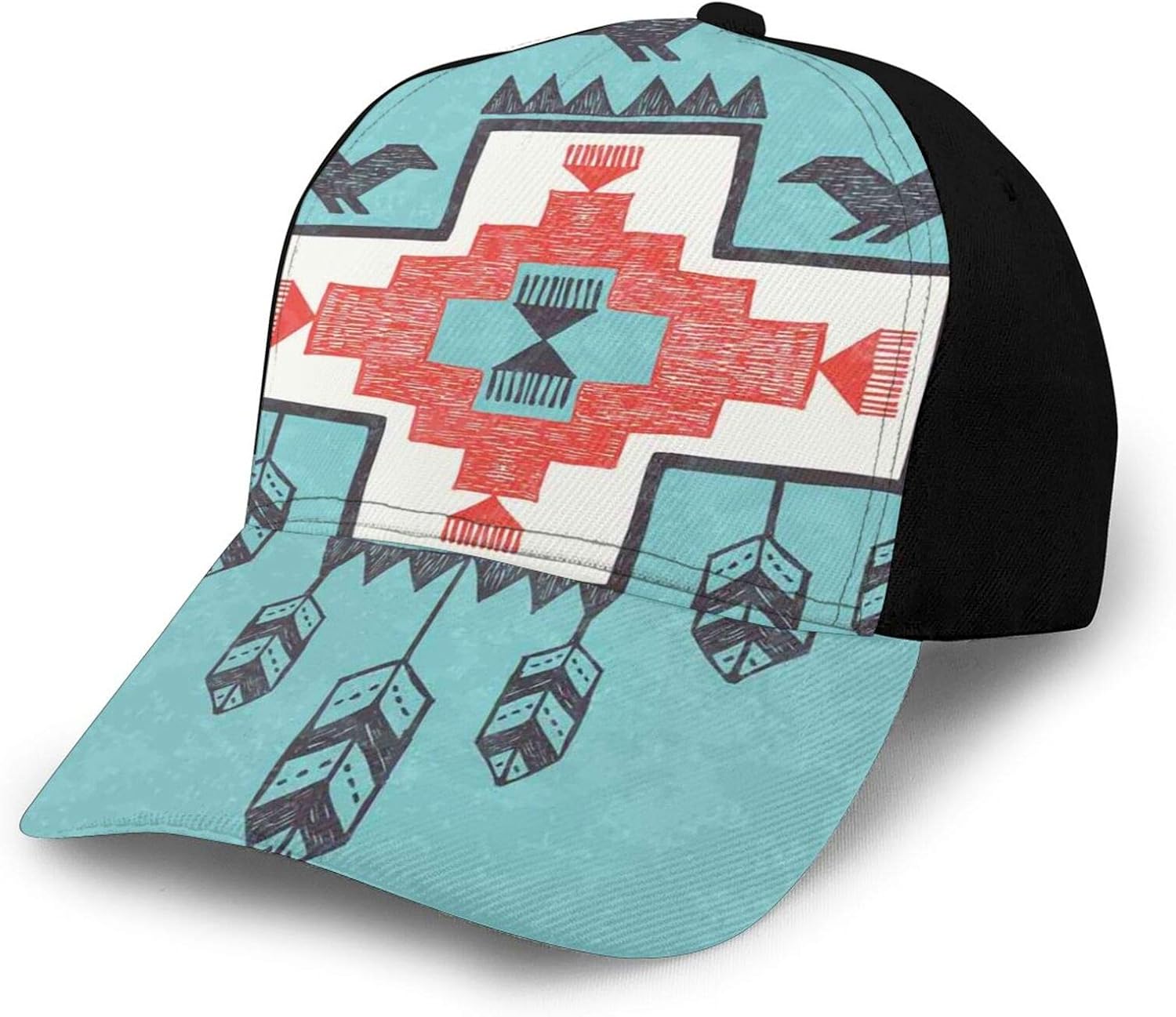Baseball Cap Hat for Men & Women,Ethnic Tribal Aztec Hand Drawn ...