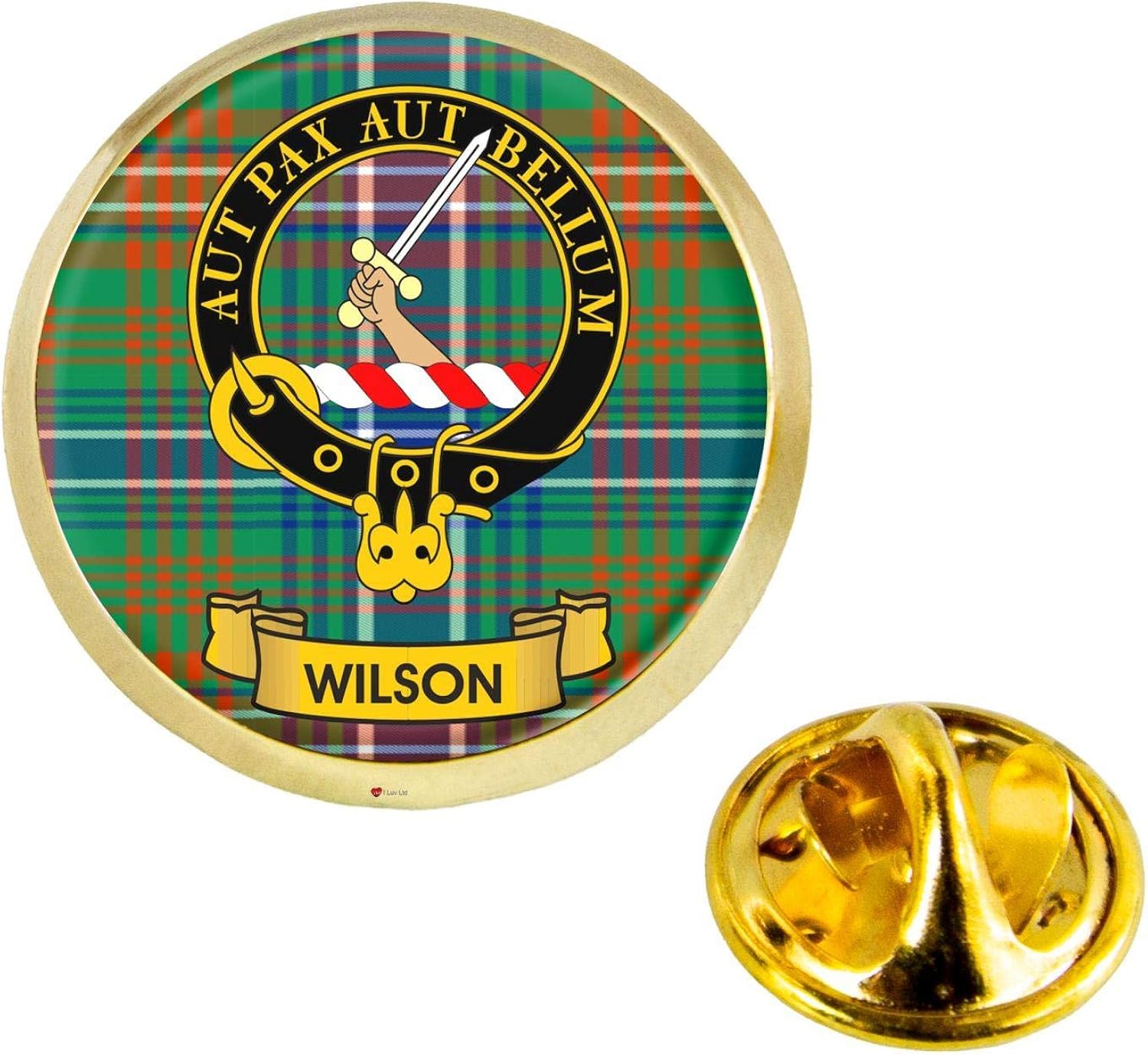 Wilson Scottish Clan Crest Lapel Pin Badge in Gold Colour Product Of ...