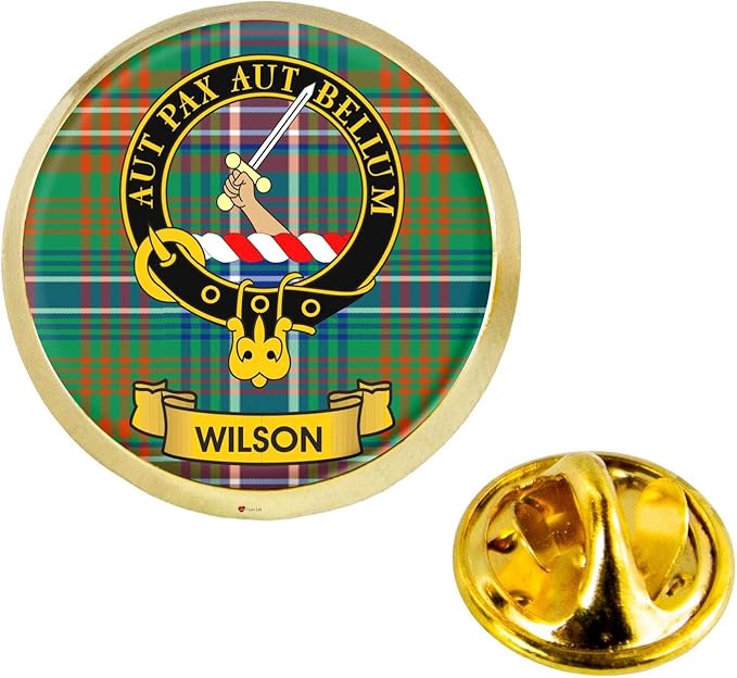 Wilson Scottish Clan Crest Lapel Pin Badge in Gold Colour Product Of ...