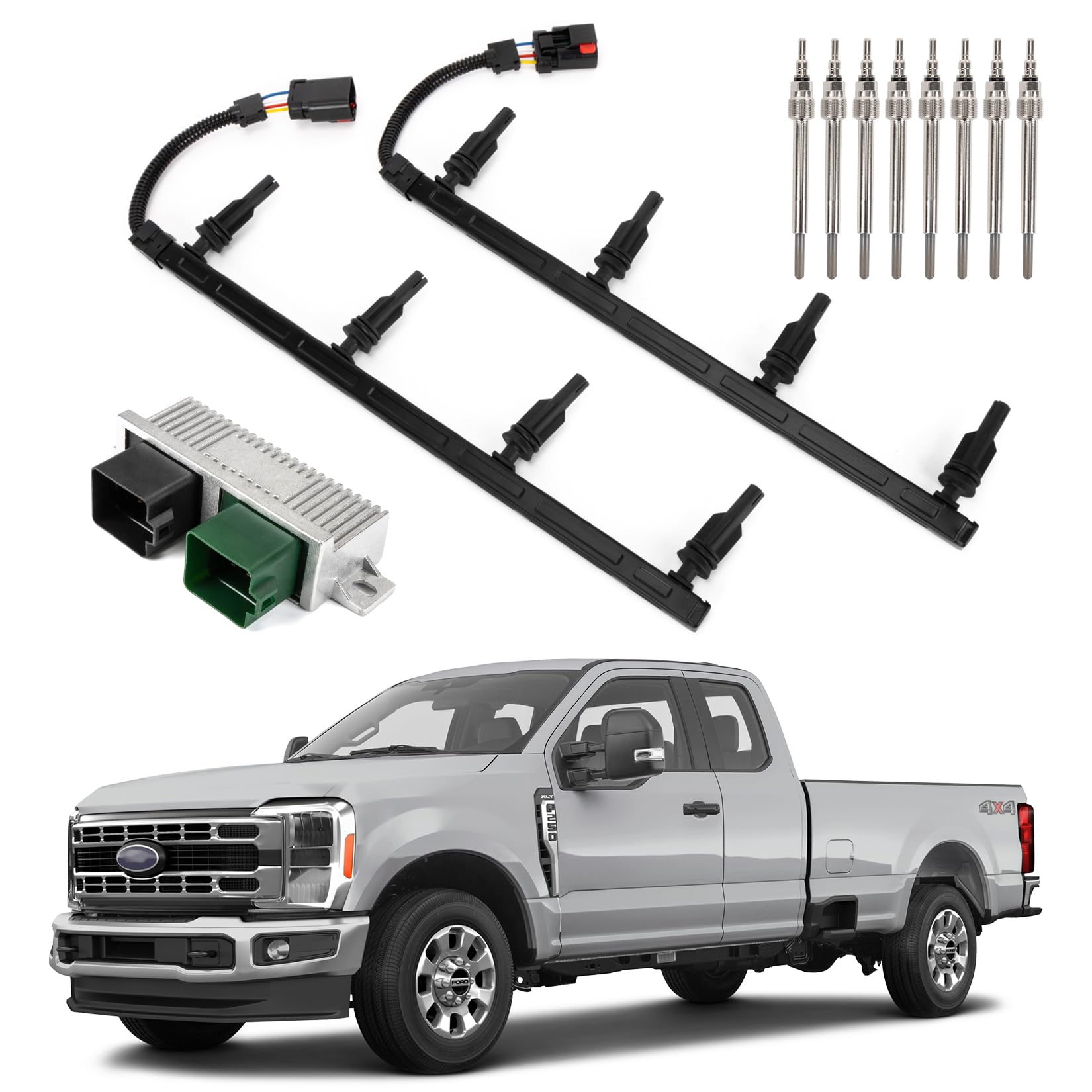 Glow Plug Harnesses Controller for 6.0L F250 F350 F450 F550 2003,PSLER ...