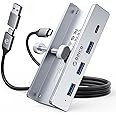 Amazon.com: ORICO USB Hub 3.0, Clamp USB Hub with Extra Power Port, 3 ...