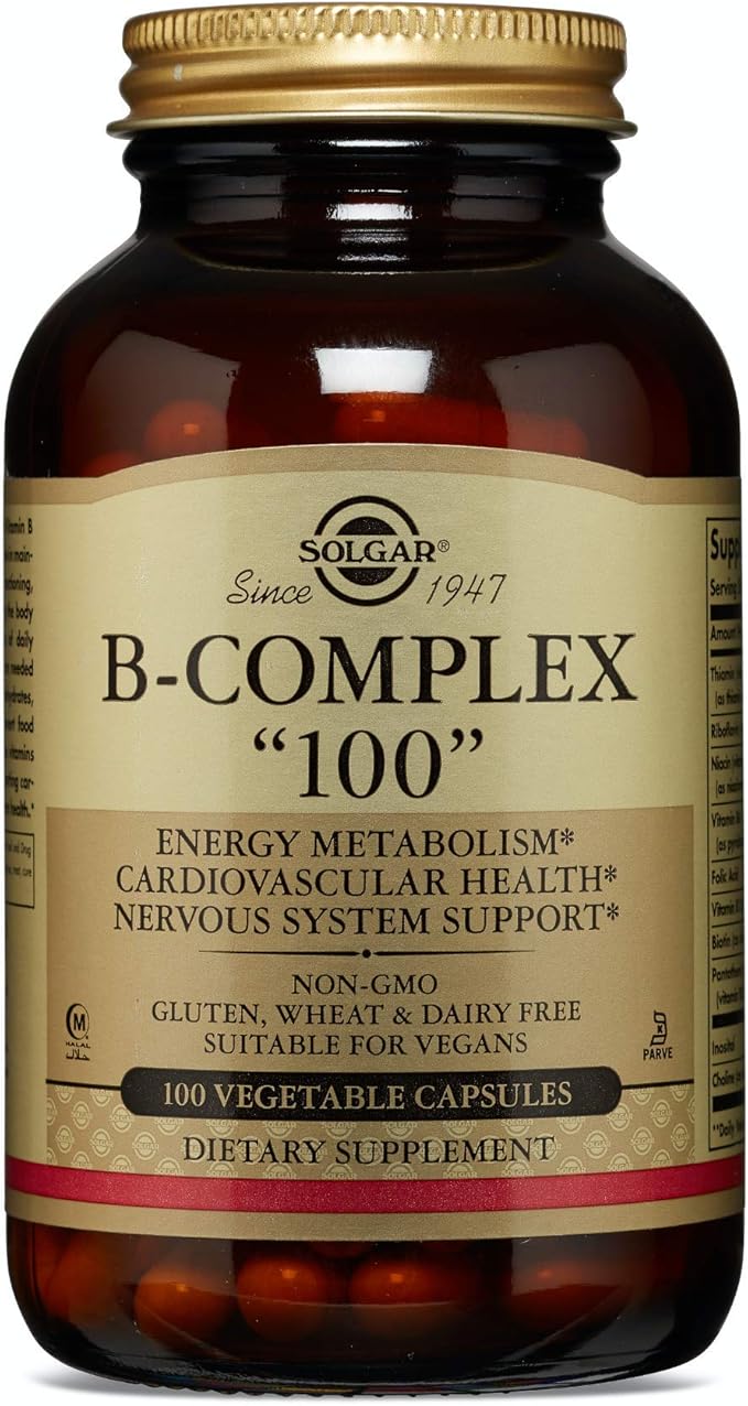 Solgar B-Complex "100", 100 Vegetable Capsules - Heart Health - Nervous ...