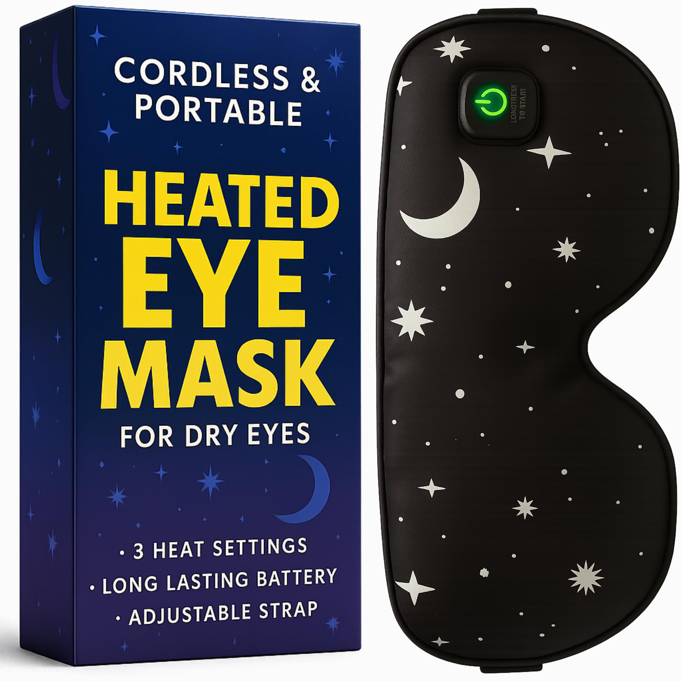 Heated Eye Mask for Dry Eyes – Warm Compress for Migraine, Stye ...