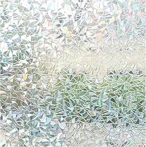 Amazon.com: Instruban Window Privacy Film, No Glue Static Cling Window Sticker, 3D Stained Glass ...