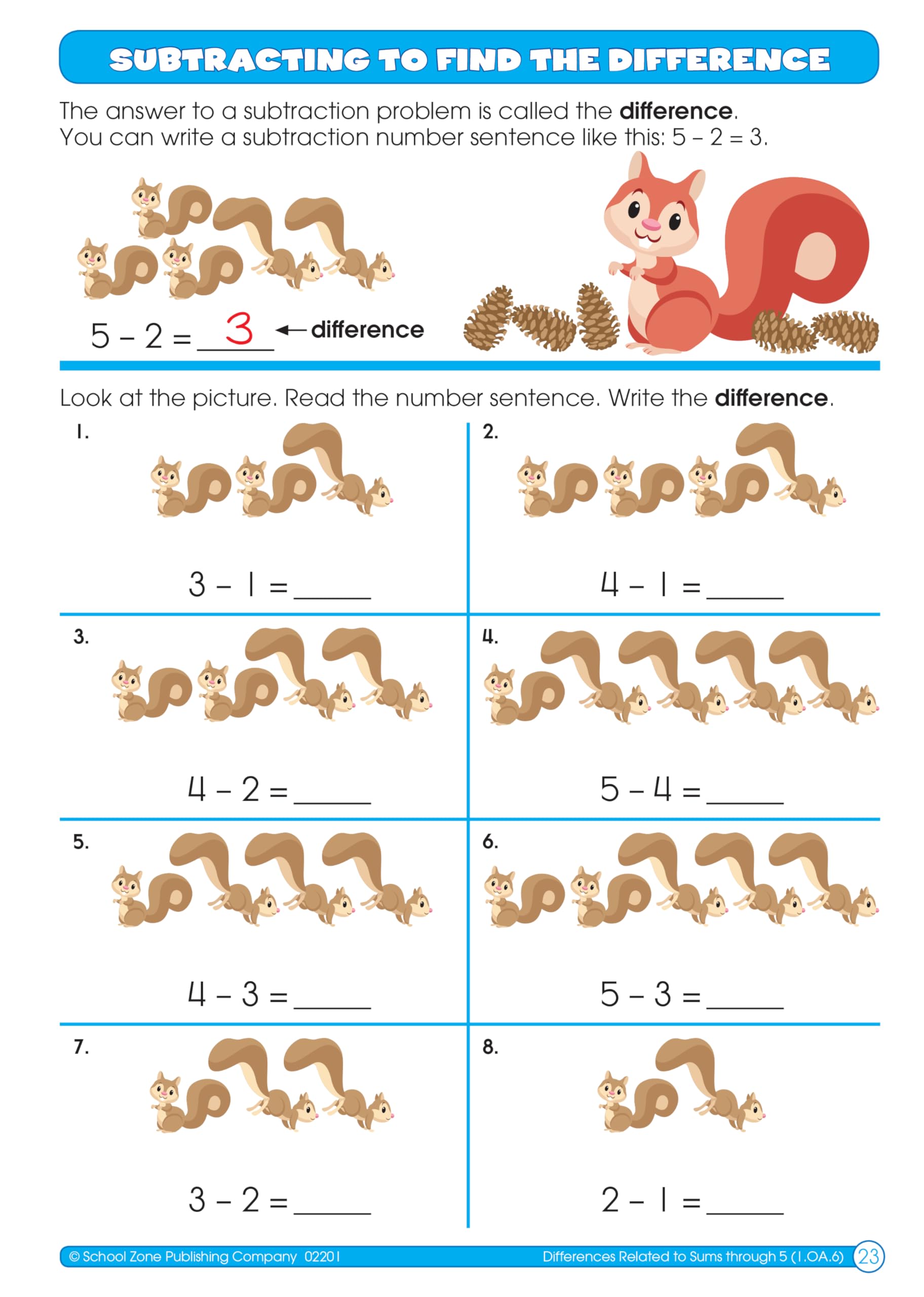 Mua School Zone - Math Basics 1 Workbook - 64 Pages, Ages 6 to 7, 1st ...