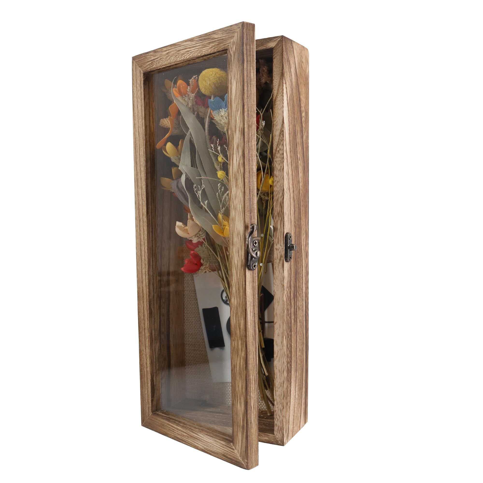 GraduatePro Shadow Box Frame 5x12 Display Case with Linen Back, Real ...