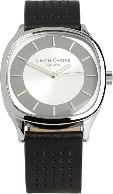 Simon Carter Men's Quartz Watch with Grey Dial Analogue Display and ...