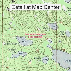 Amazon.com : USGS Topographic Quadrangle Map - Packsaddle Mountain ...