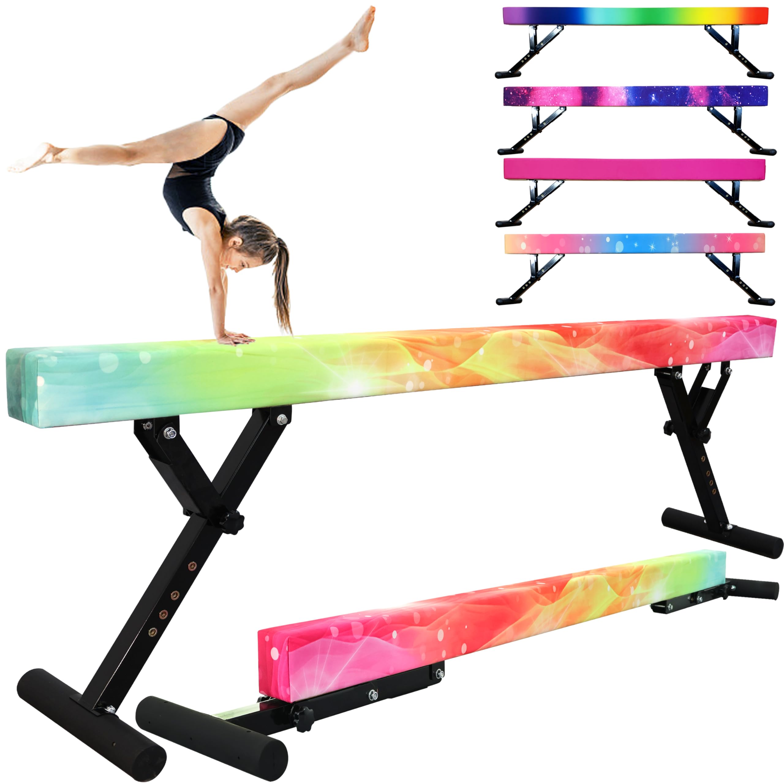 Seliyoo Adjustable Balance Beam,8FT gymnasitcs Beam, Balance Beam for ...