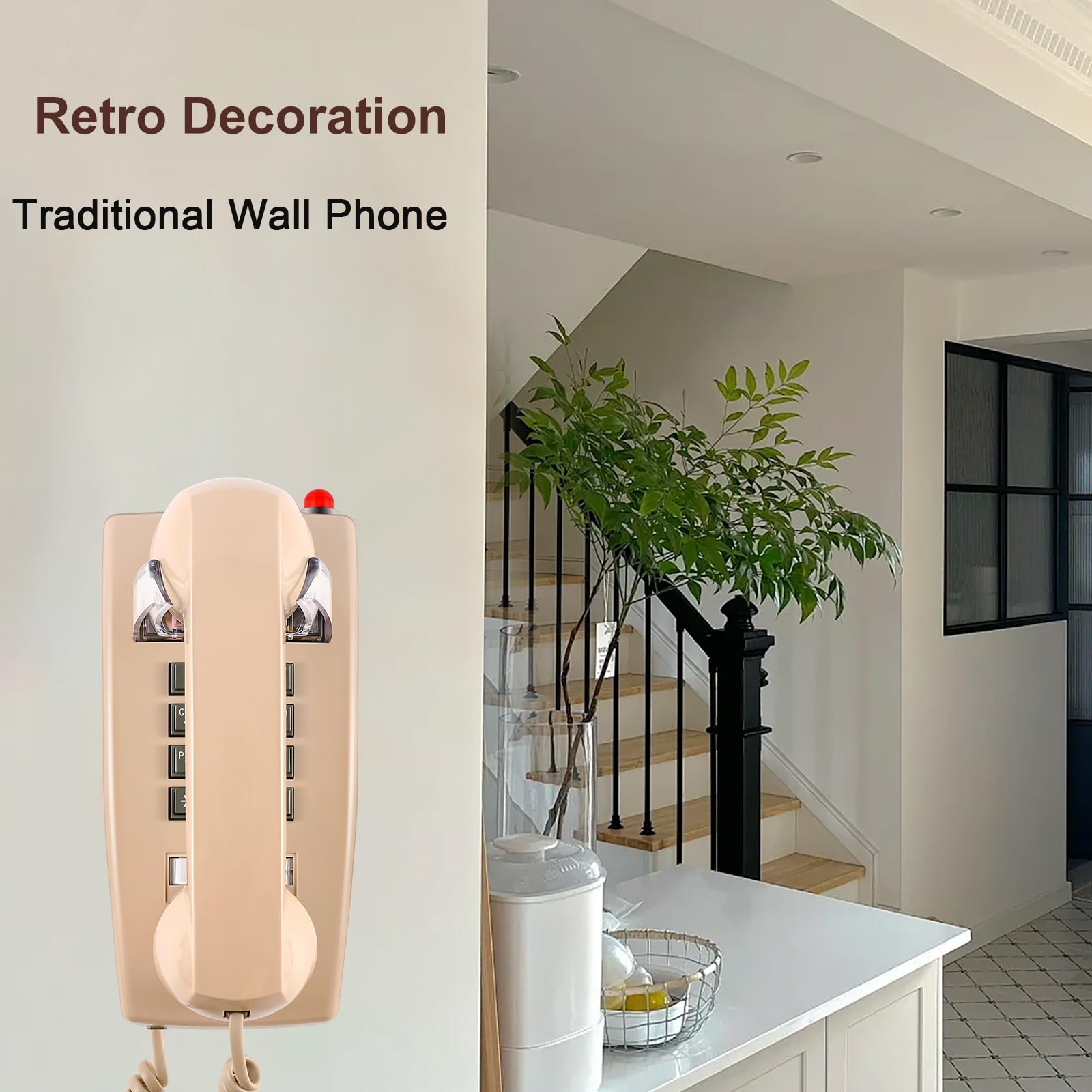 Mua HTMengt Traditional Wall Phone Metal Bell,Classic 2554 Wall ...