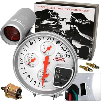 Amazon.com: AJP Distributors Universal 5" White Face 4In1 Jdm ...