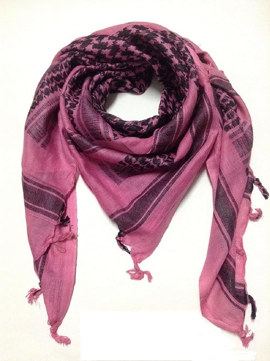 Shemagh Keffiyeh Headdress Arab Scarf Desert Face Wrap Tactical Pink ...