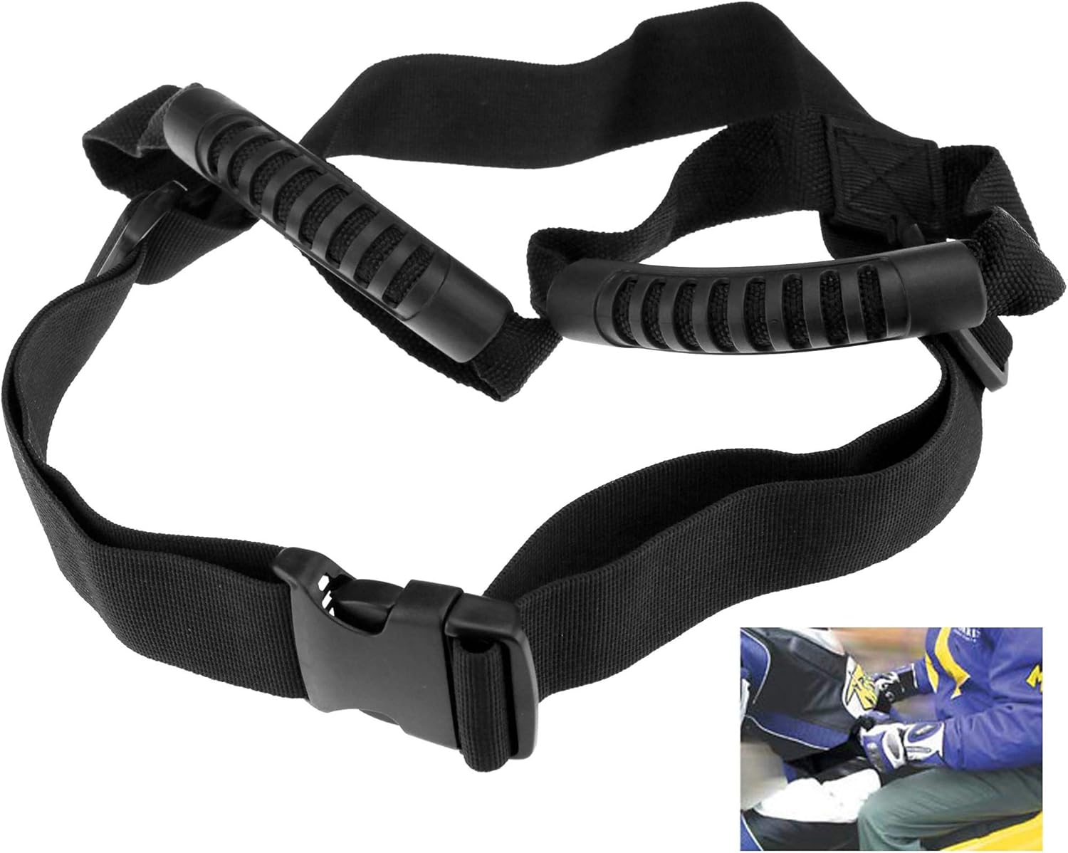 Motorcycle Pillion Passenger Safety Belt Waist Safety Grips Grab ...