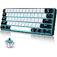 Amazon.com: Snpurdiri 60% Wired Mechanical Gaming Keyboard, Ice Blue ...