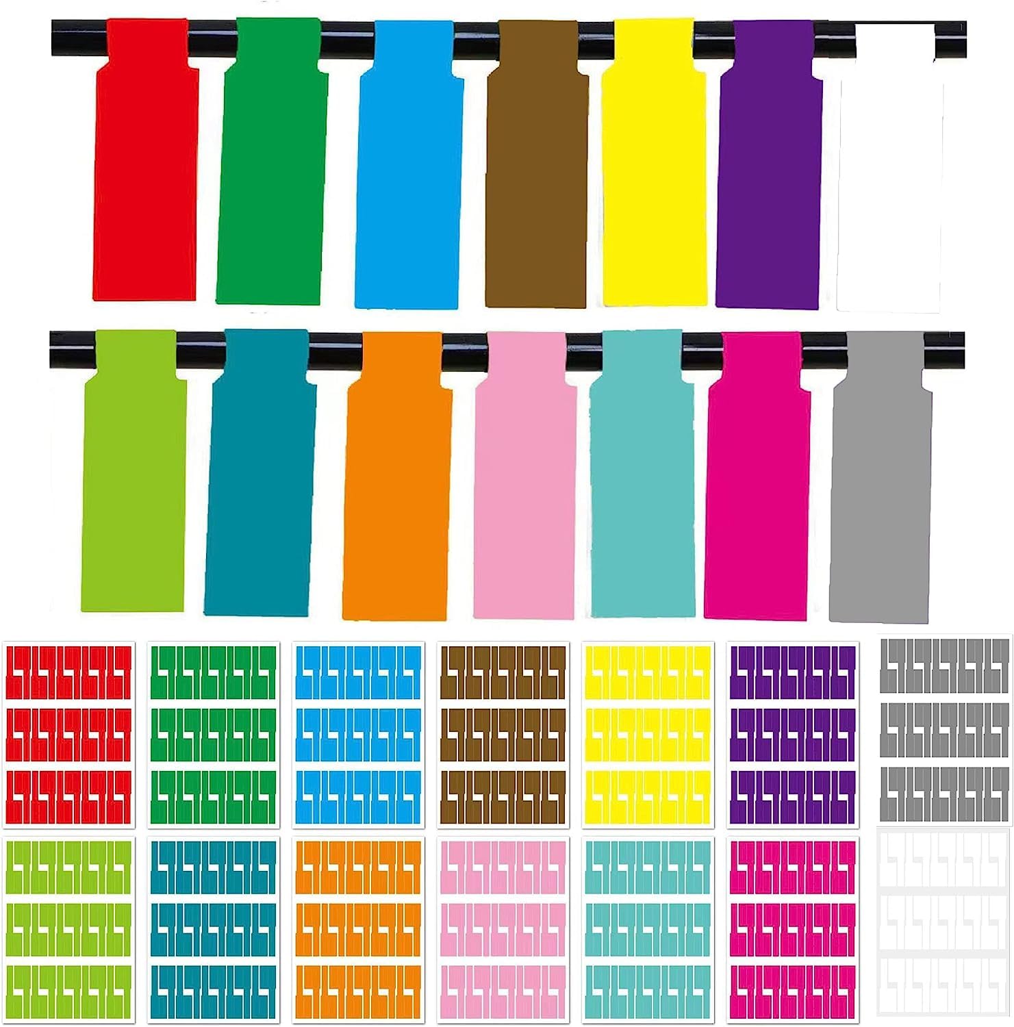 Mua 420 Pcs Cable Labels Tags, 14 Colors Waterproof Cord Labels Can ...