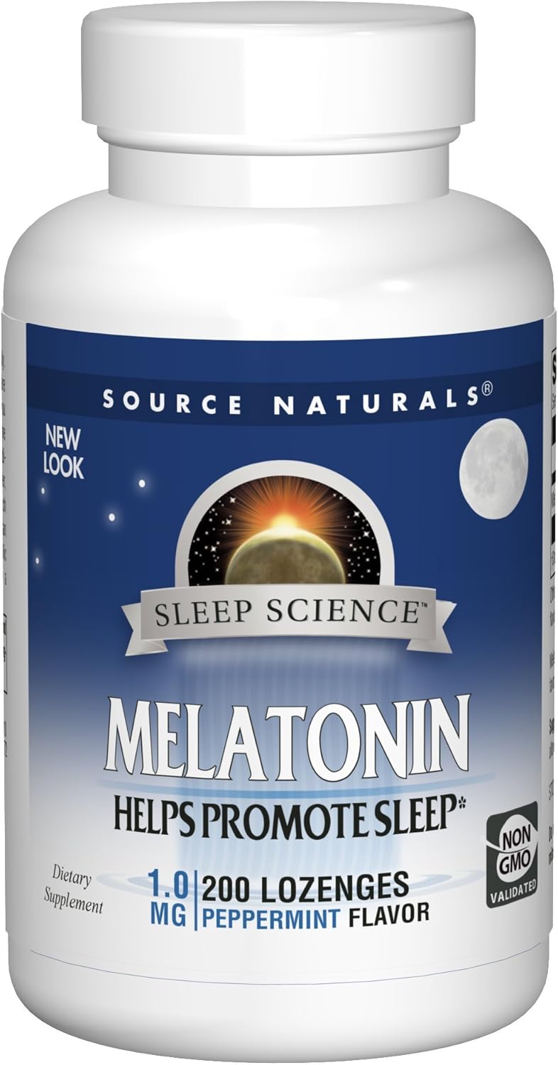 Amazon.com: Source Naturals Sleep Science Melatonin 1 mg Peppermint ...