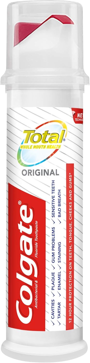 Colgate Total Toothpaste Pump 100 ml, Antibacterial and Fluoride ...