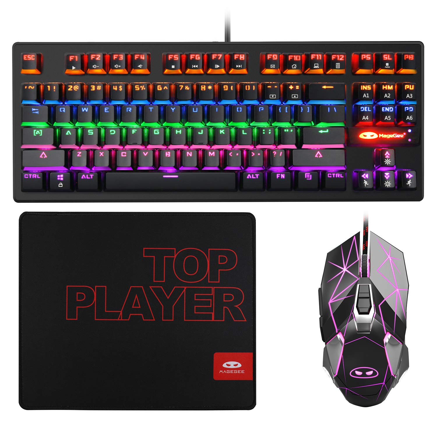 Buy Mechanical Gaming Keyboard and Mouse Combo & Large Mouse Pad ...