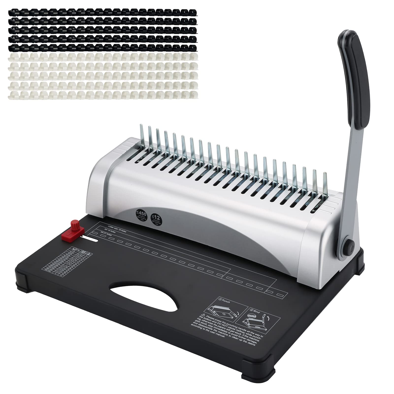 Mua MYFULLY Comb Binding Machine, 21-Holes, 450 Sheets, Paper Punch ...
