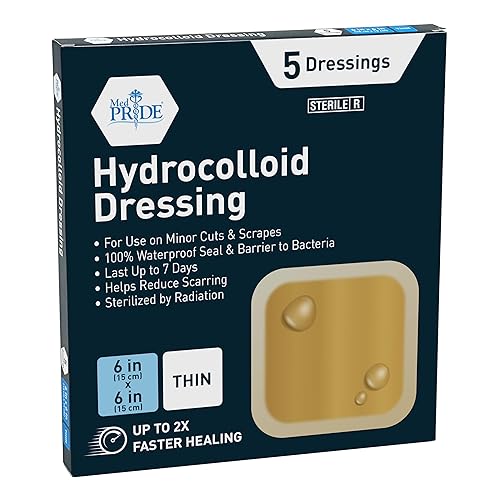 MED PRIDE Hydrocolloid Adhesive Dressings for Pilonidal Cyst, Sterile ...