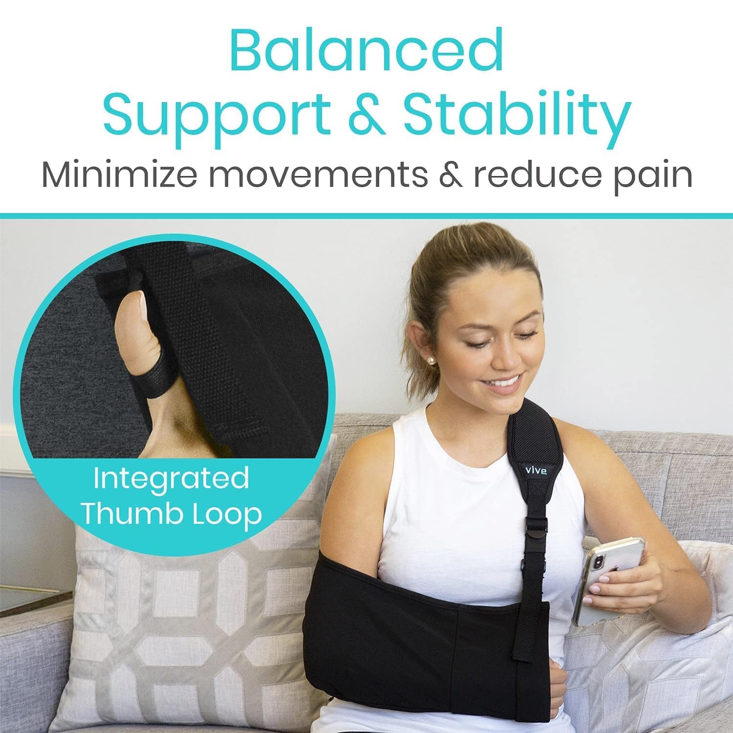 Mua Arm Sling Shoulder Immobilizer for Left or Right Arm - Comfortable ...