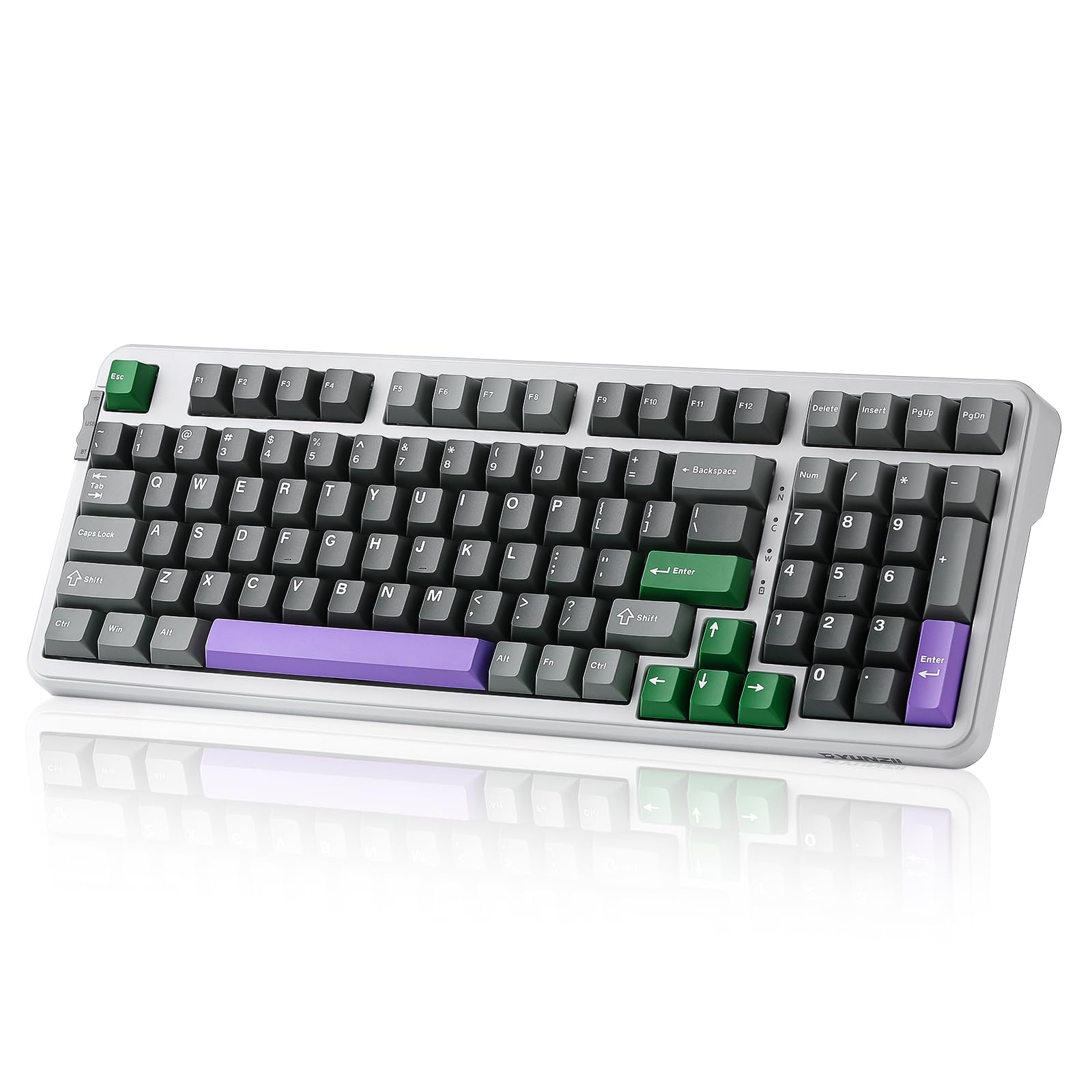 YUNZII B98 Wireless Mechanical Keyboard, Hot Swappable Custom Keyboard ...