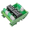 GUETNEU Relay Board, Relay Module 4 Channel 1 SPDT DIN Rail Mount 24V ...