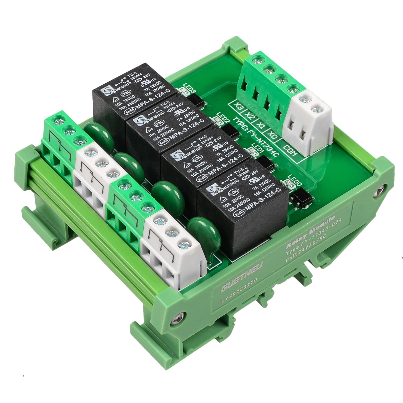 Mua GUETNEU Relay Board, Relay Module 4 Channel 1 SPDT DIN Rail Mount ...