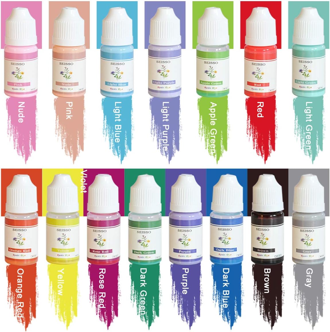Epoxy Resin Pigment, SEISSO 15 Colors Liquid Highly Concentrated Epoxy ...