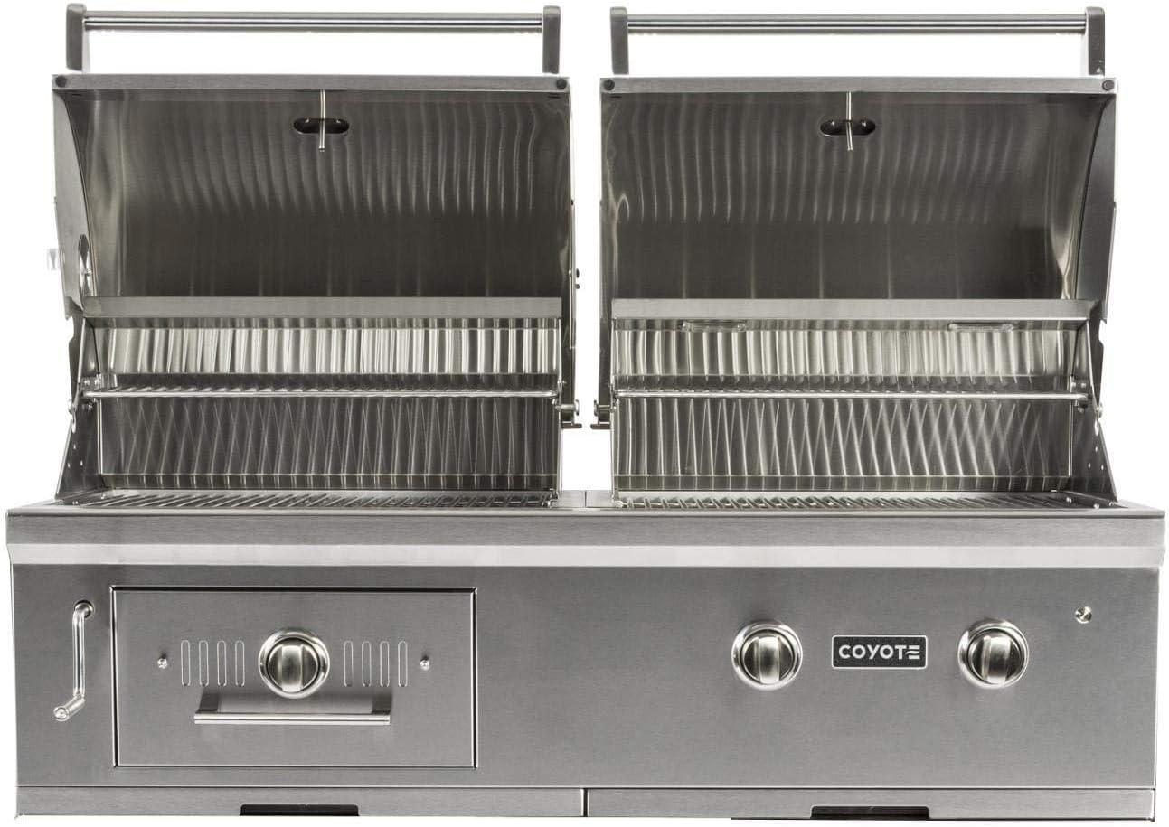 Review Coyote Centaur 50-Inch Built-in Propane Gas/Charcoal Dual Fuel ...
