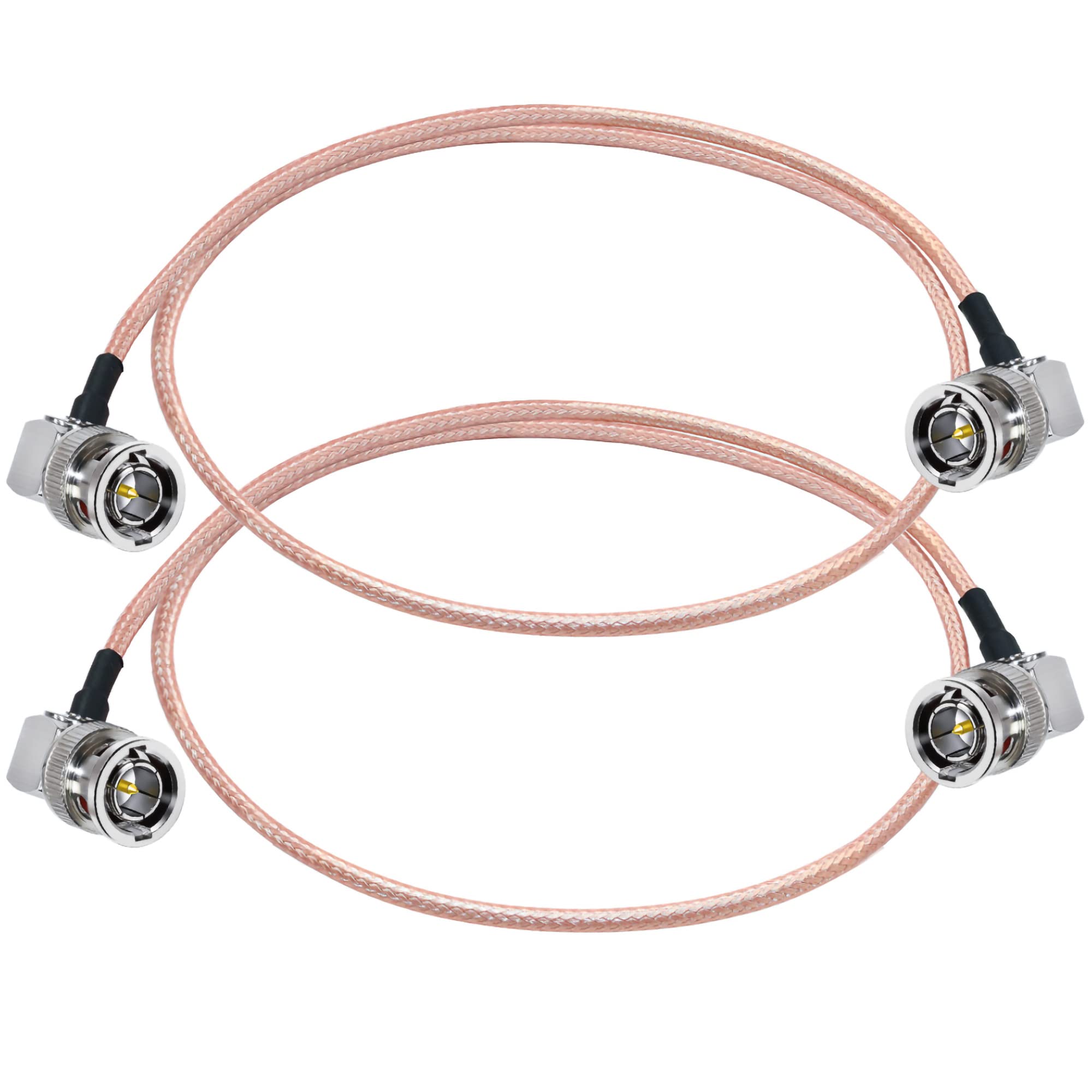 Mua TUOLNK 2PCS RG179 BNC Jumper Coax Cable, 20inch (50cm) Right Angle BNC Cable, 75ohm Elbow ...