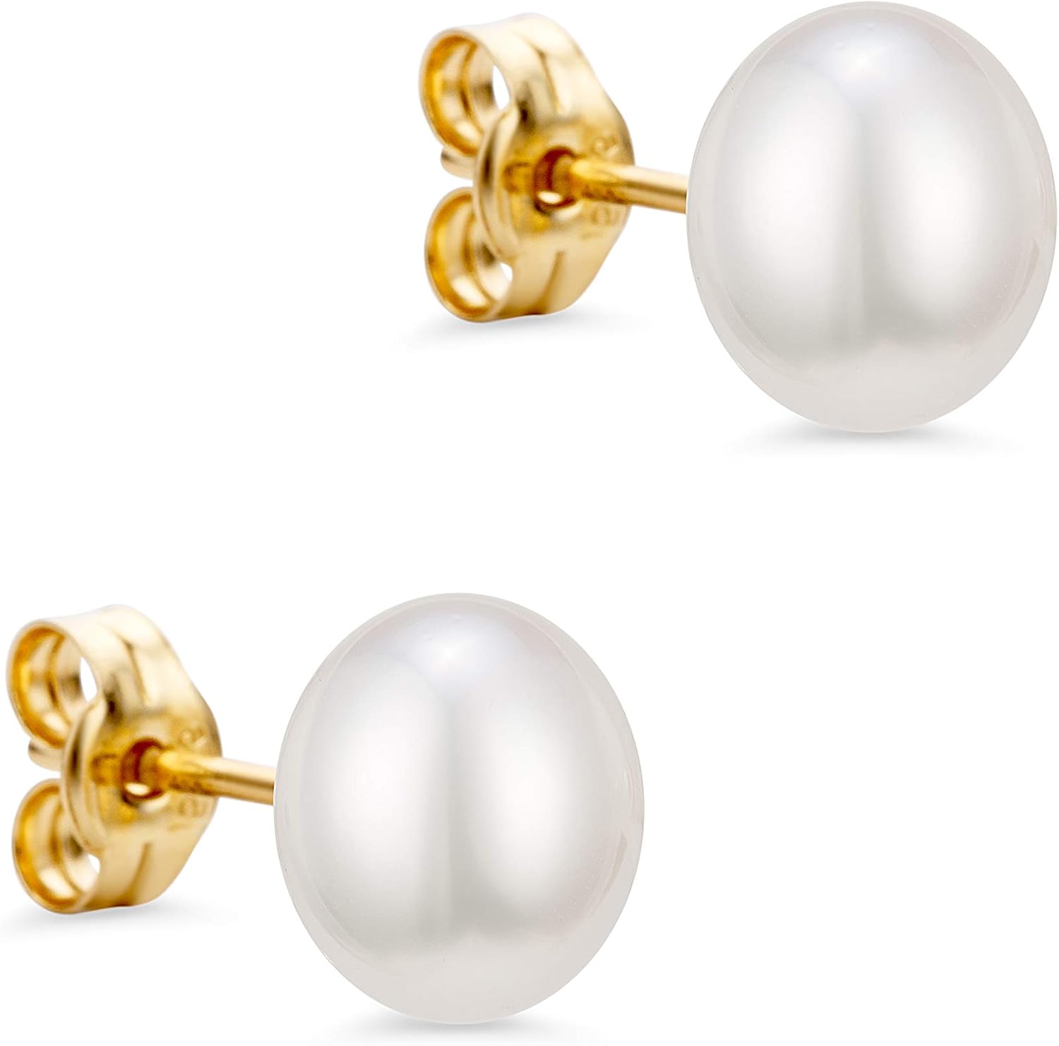 Orovi Damen Ohrringe Perlen Set Ohrstecker 14Karat Gold Gelbgold (585 ...