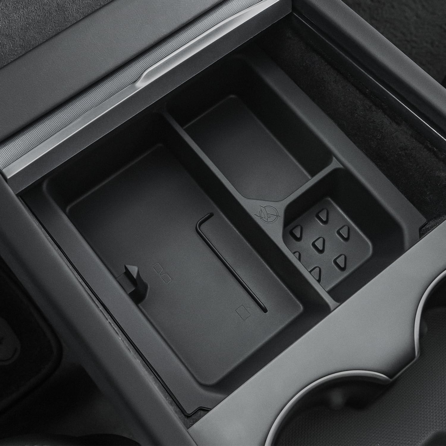 HALOBLK Center Console Organizer Tray, Two-Tier Removable Design ...