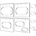 Amazon.com: Monliful Pack of 4 Oval Inlay Template Set Router Templates ...